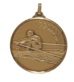 Diamond Edged Rowing Bronze Medal | Trophy Monster