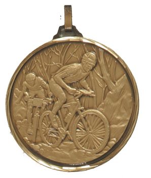 Diamond Edged Mountain Bike Bronze Medal | Trophy Monster