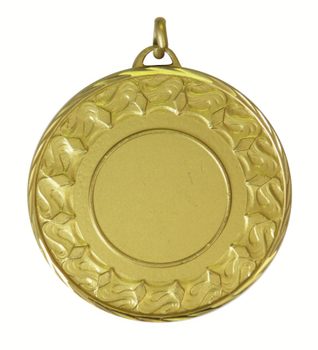 Ocean Logo Insert Gold Brass Diamond Edged Medal | Trophy Monster