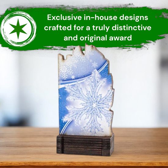 Shard Snowflake Eco Friendly Wooden Trophy | Trophy Monster