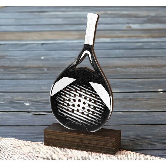 Sierra Classic Padel Tennis Real Wood Trophy | Trophy Monster
