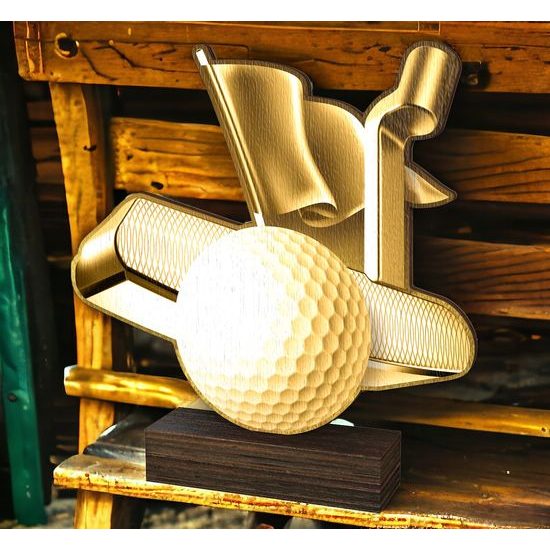 Sierra Classic Golf Putter Real Wood Trophy | Trophy Monster