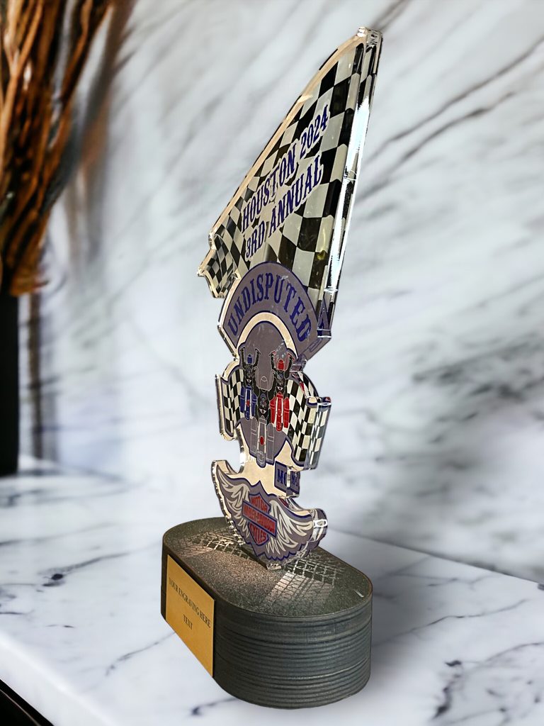 Trofeo Personalizado de Acrílico y Madera Premium | Trophy Monster ⭐ Mexico