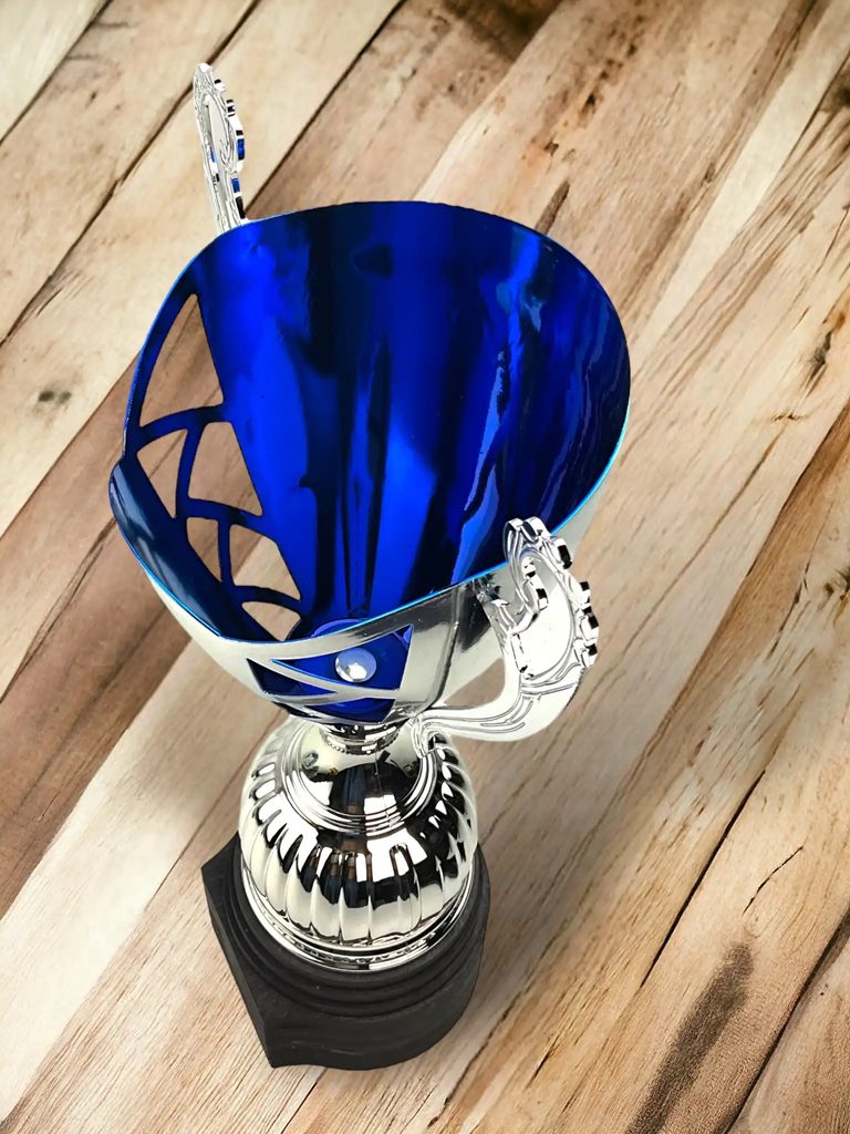 Copa Lamar azul plateada con láser | Trophy Monster ⭐ Mexico