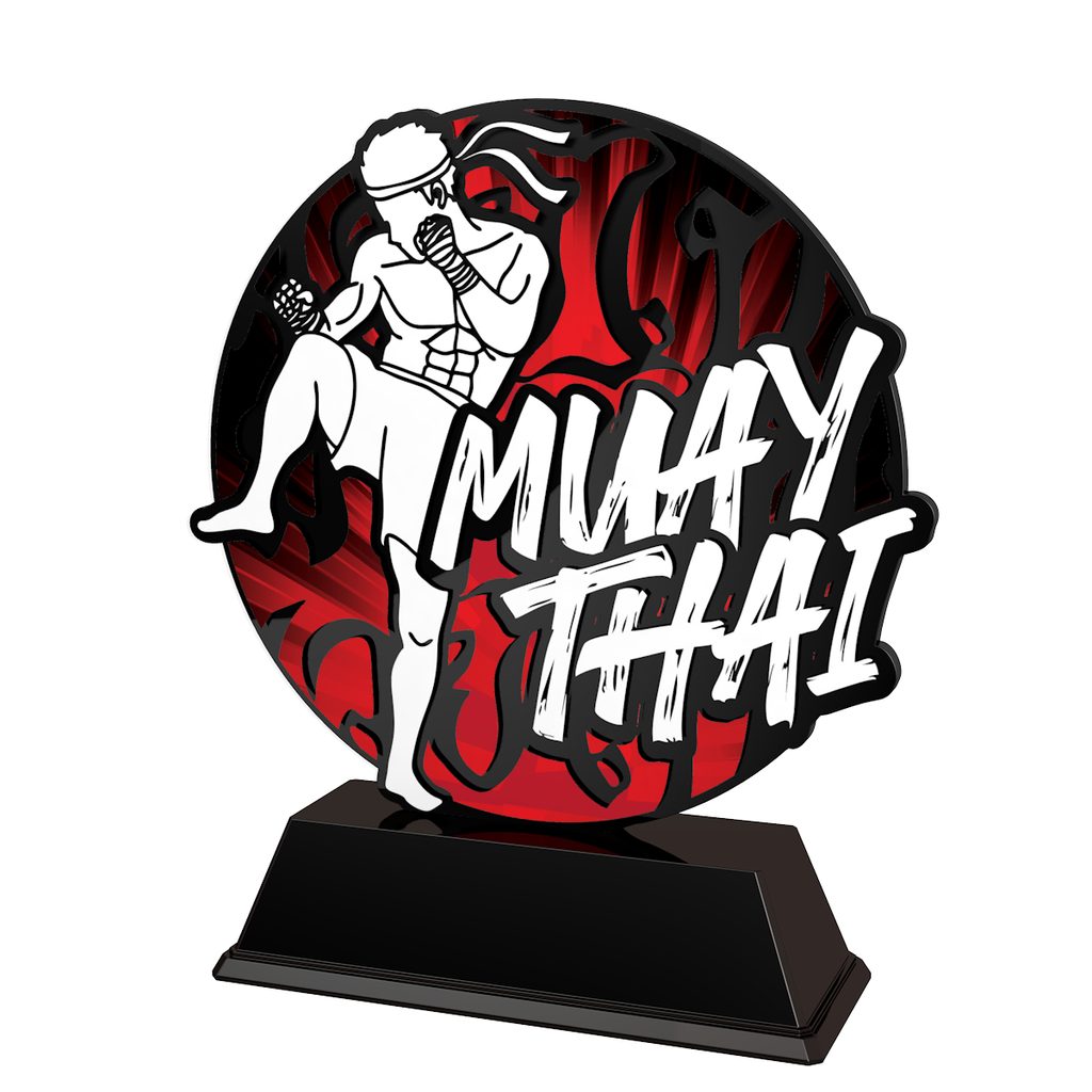 Trofeo Negro Acrílico Muay Thai - Roswell | Trophy Monster ⭐ Mexico