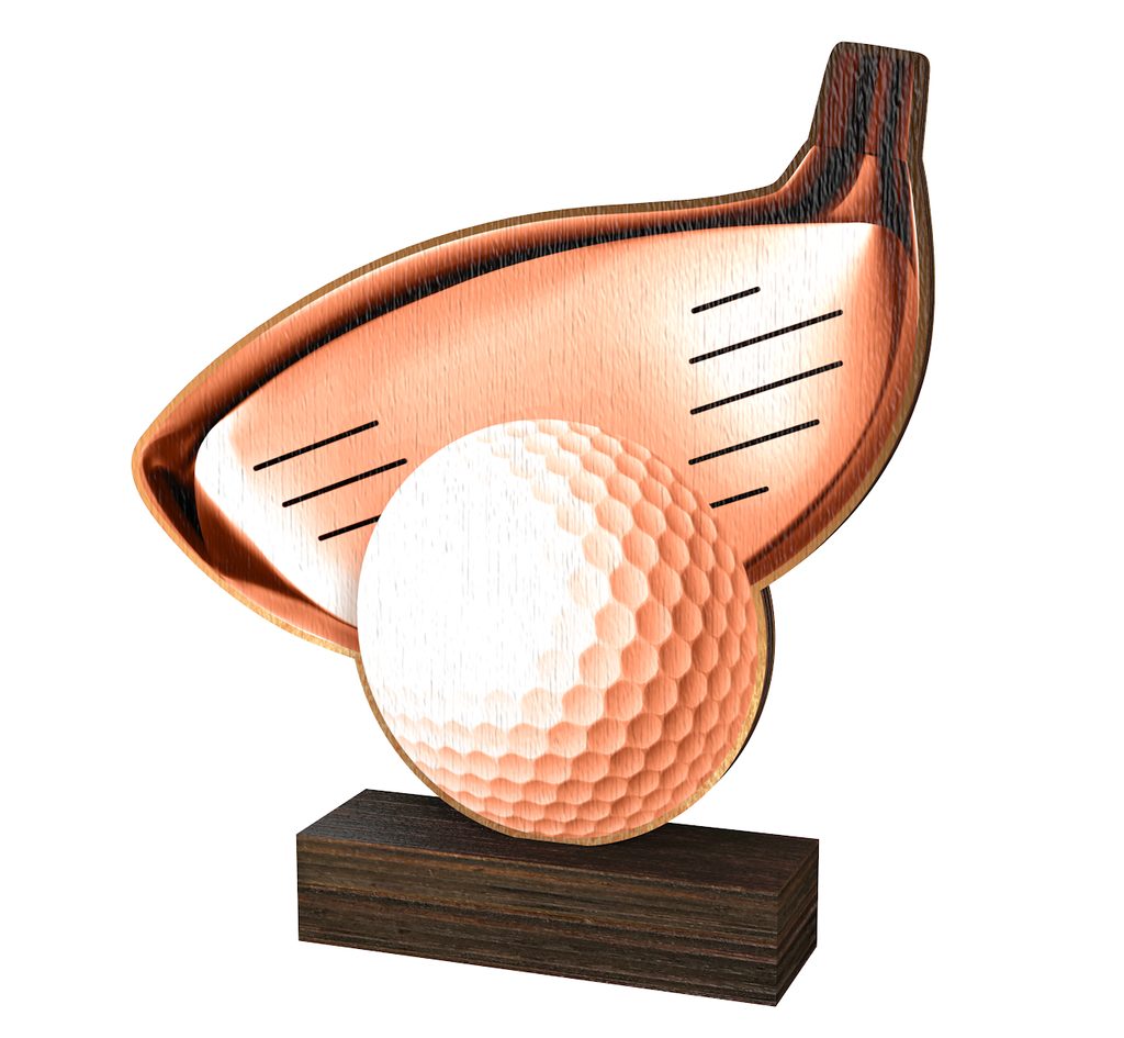 Trofeo de Golf Sierra Clásico - Madera Ecológica | Trophy Monster ⭐ Mexico