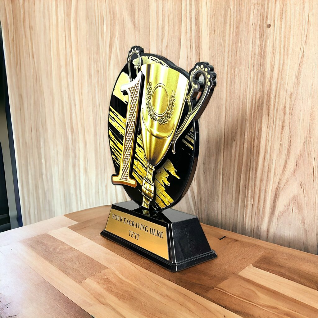 Trofeo Negro Acrílico Número 1 - Roswell | Trophy Monster ⭐ Mexico