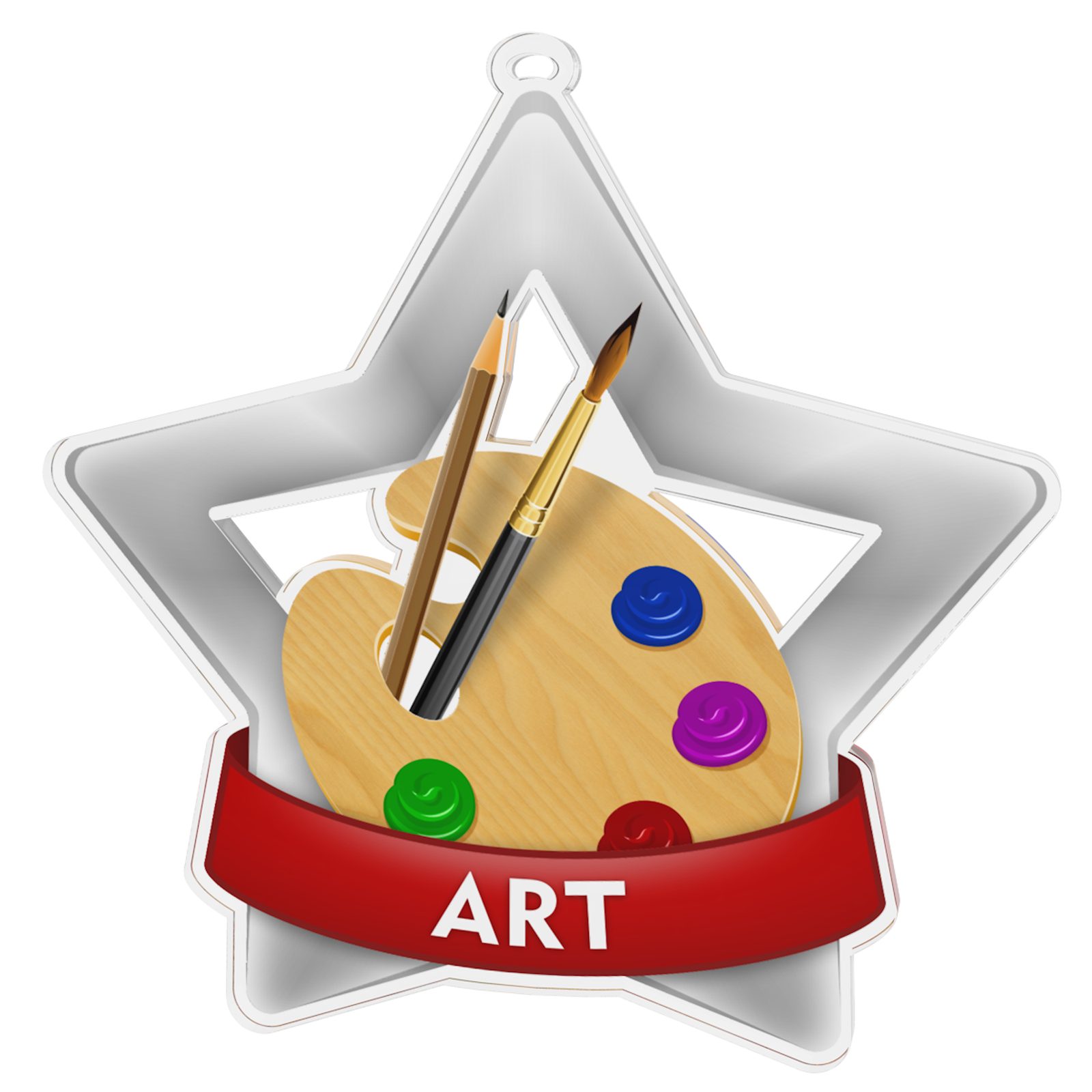 Medalla Estrella de Acrílico Plateada para Premios | Trophy Monster ⭐ ...