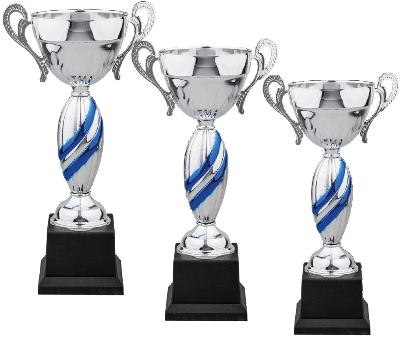 Copa Plateada y Azul para Premiación | Trophy Monster ⭐ Mexico