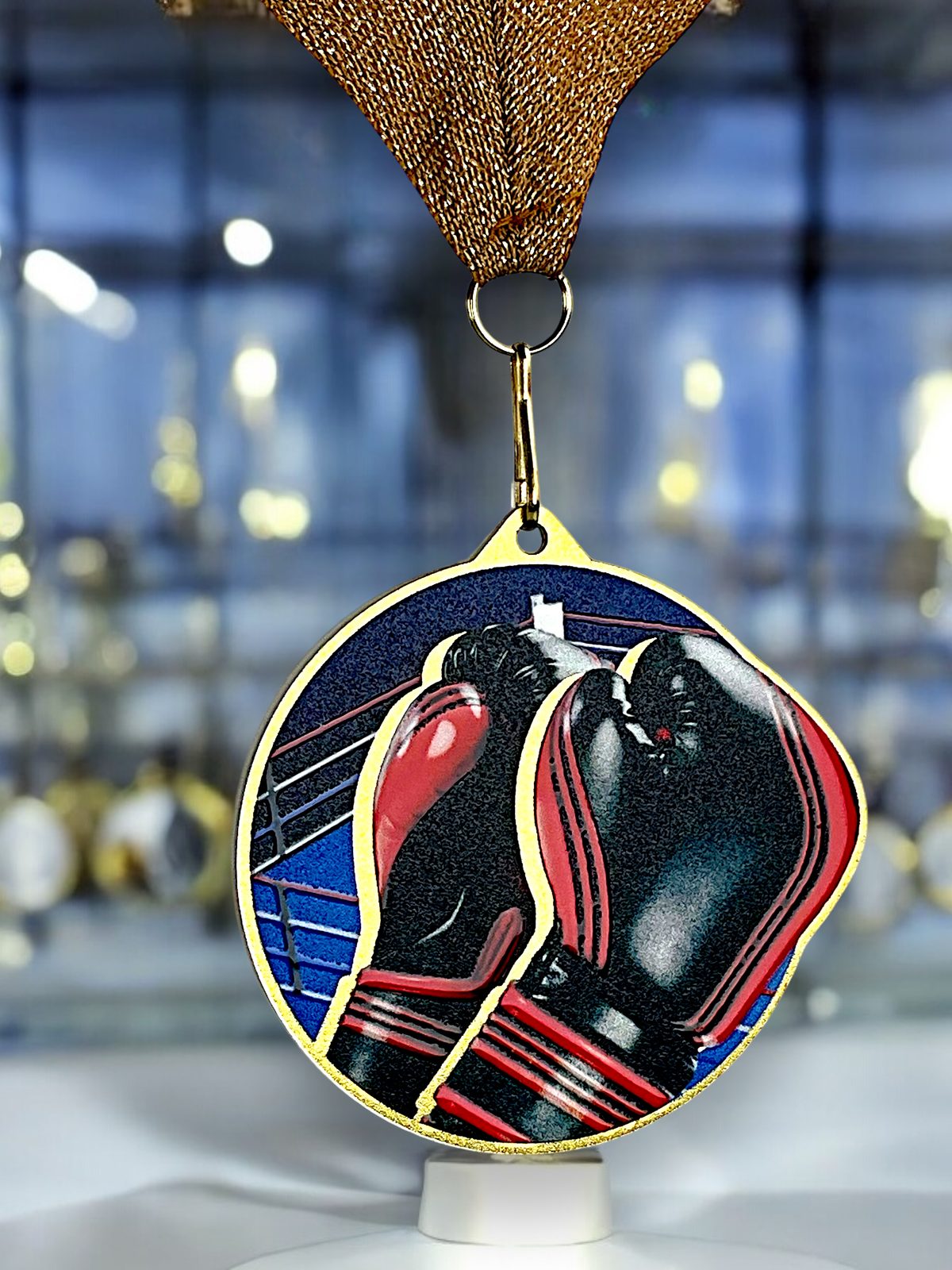 Medalla metálica de boxeo acero inoxidable | Trophy Monster ⭐ Mexico