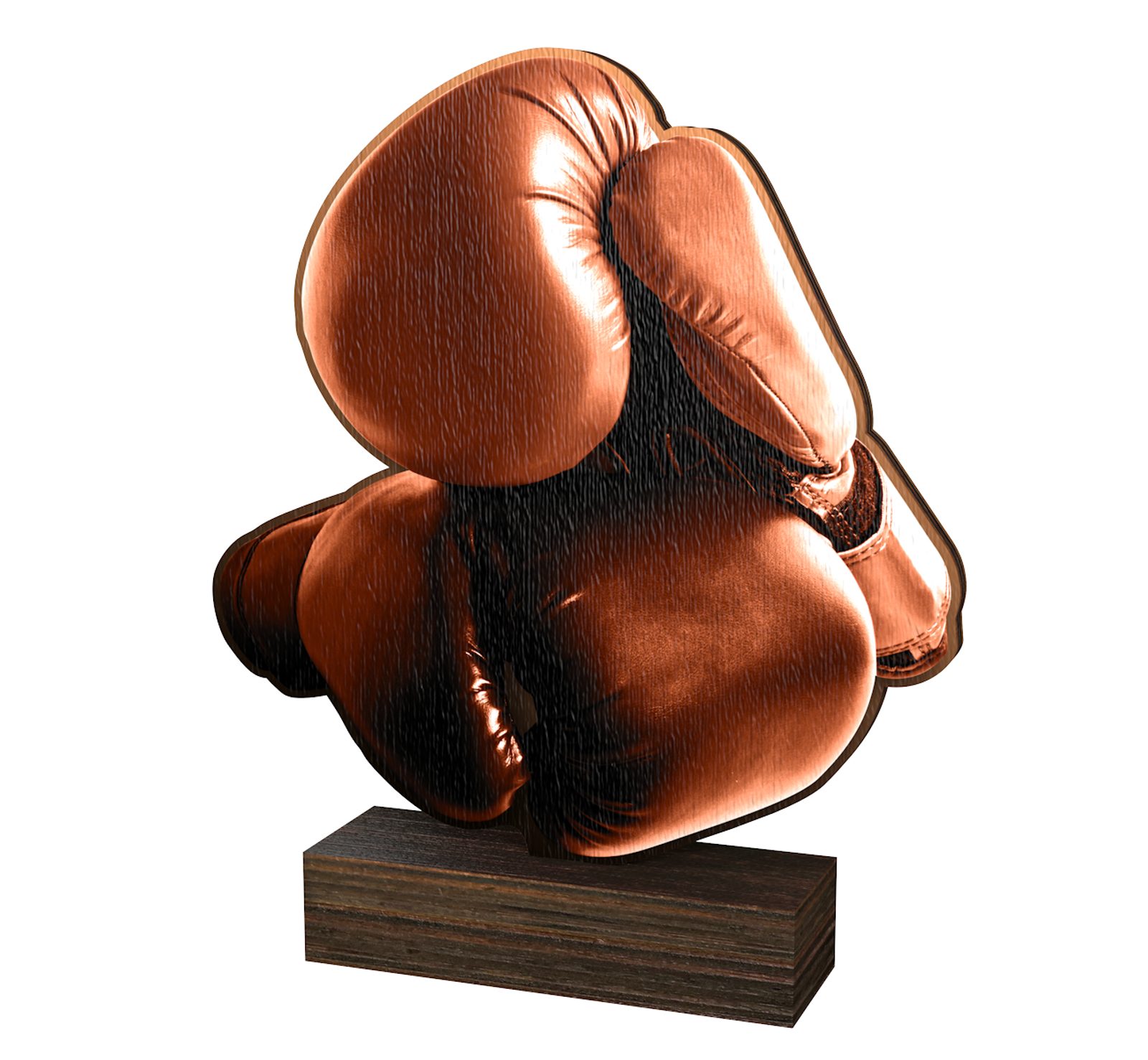 Trofeo de Madera Clásico de Boxeo Sierra | Trophy Monster ⭐ Mexico